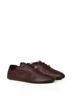 Loewe Pebble Soft Lace-up Nappa Calfskin Shoes - Red