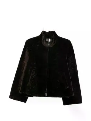 MANZONI 24 Zip-up Shearling Jacket - Brown