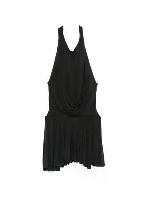 AYA MUSE Soma Draped Open-back Mini Dress - Black