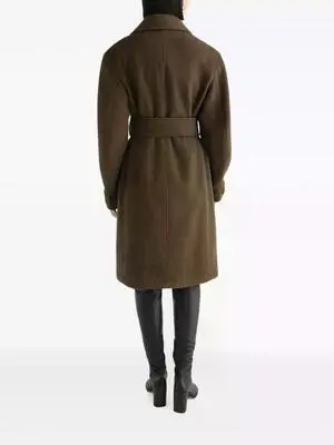 LEMAIRE Fitted Wrap Coat In Felted Wool And Alpaca Blend