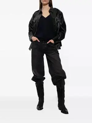 Zadig&Voltaire Marta Rhinestone Embellished V-neck T-shirt