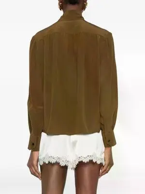 Saint Laurent Lavallière Silk Blouse