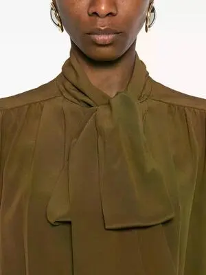 Saint Laurent Lavallière Silk Blouse