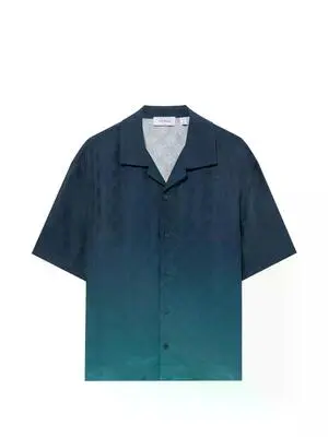 Off-White Arrow Monogram Jacquard Bowling Shirt - Blue