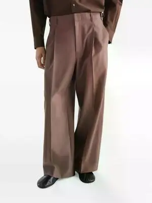 LEMAIRE Single-pleat Tailored Pants In Tropical Wool Blend