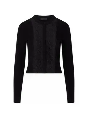 Liu Jo Cardigan With Lace Insert - Black