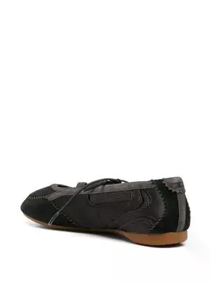 DIESEL® Lace-up Panelled Ballet Flats