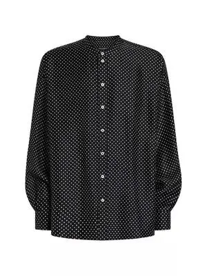 Dolce & Gabbana Polka-dot Silk Shirt - Black
