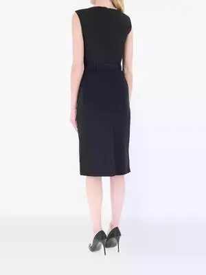 Pinko Belted Sleeveless Dress - Black