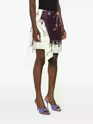 Versace Stolen Jewels Printed Mini Skirt