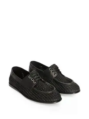 Dolce & Gabbana Derby Shoes In Raffia