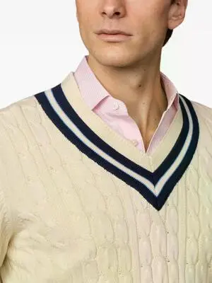 HACKETT LONDON Cable-knit Cricket Sweater