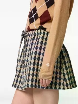 MSGM Argyle-pattern Polo-collar Sweater