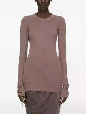 Rick Owens Rib T-shirt - Neutrals