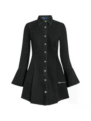 Karl Lagerfeld Denim Dress With Flared Sleeves