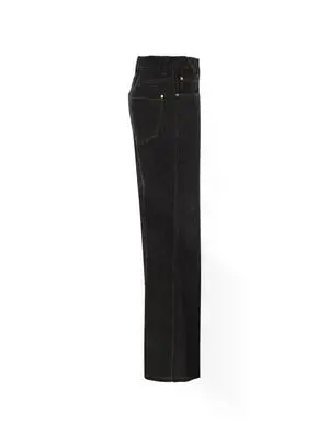 Brunello Cucinelli Wide-leg Cotton Denim Jeans - Black