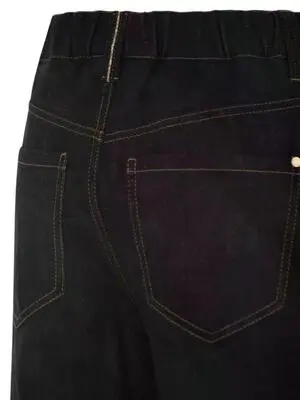 Brunello Cucinelli Wide-leg Cotton Denim Jeans - Black