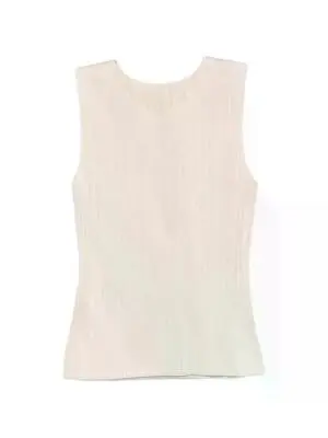 Issey Miyake Pleated Top - Neutrals