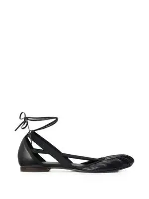 LEMAIRE Flat Pedille Ballerinas In Goat Leather - Black