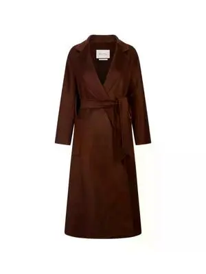 Max Mara Belted Wrap-style Coat - Brown
