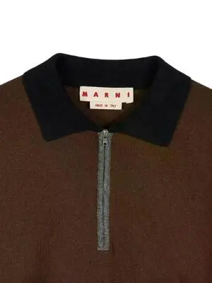 Marni Cashmere Polo Jumper With Layered Effect