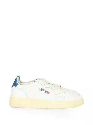 AUTRY Medalist Low Sneakers In And Mallard Blue Leather - White