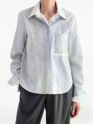 TWP Double Layer Striped Shirt