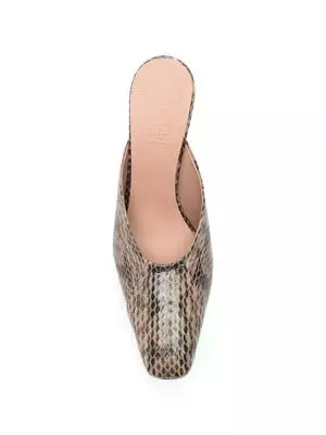 MALONE SOULIERS Rowe Snakeskin-effect Mules