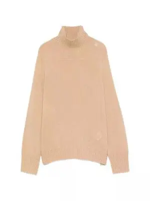 ALLUDE Ribbed-knit Mock-neck Sweater - Neutrals