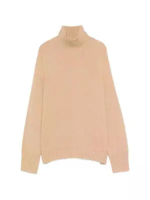 ALLUDE Ribbed-knit Mock-neck Sweater - Neutrals