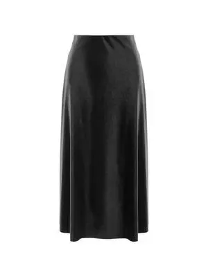 F.IT Velvet-effect High-waisted Midi Skirt