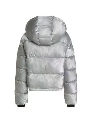 Karl Lagerfeld Cropped Shiny Puffer Jacket