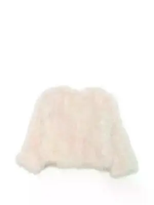 LISKA Feather-trim Jacket - Neutrals