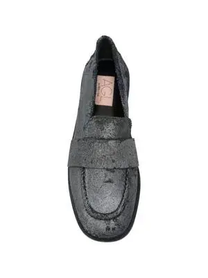 Agl Charcoal Penny Strap Loafers
