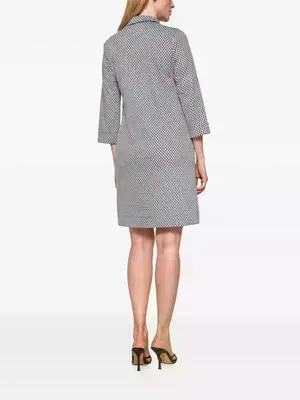 BETTY BARCLAY Geometric Print Three-quarter Sleeve Mini Dress