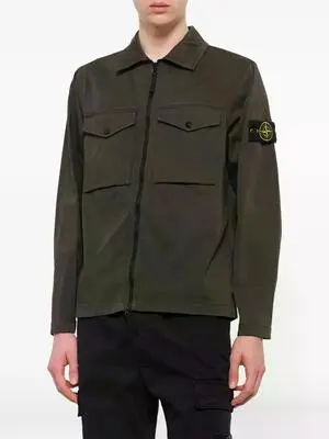 Stone Island Stretch Organic Cotton Satin Shirt