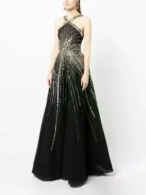 SAIID KOBEISY Sequin-embellished Gown