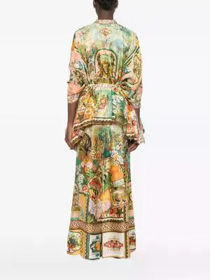 Camilla Graphic-print Belted Shirt