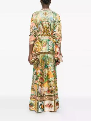 Camilla Graphic-print Belted Shirt