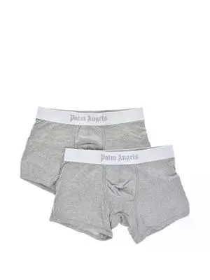 Palm Angels Logo-waistband Boxers - Grey