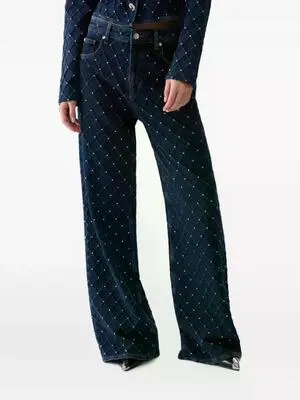 Liu Jo Matelassé Jeans With Rhinestones