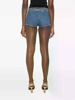 Cult Gaia Baba Chain-belt Denim Shorts
