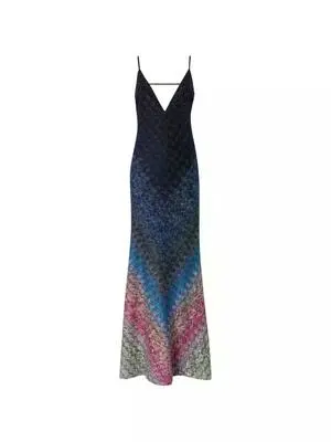 Missoni Zigzag-knit Open-back Dress