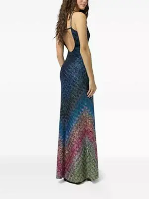 Missoni Zigzag-knit Open-back Dress