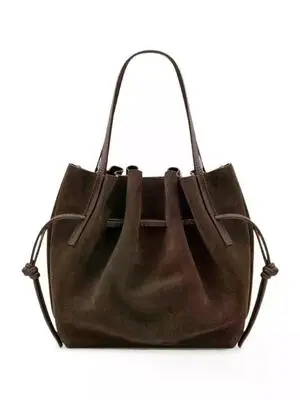 Yuzefi Scallop Tote Suede - Brown