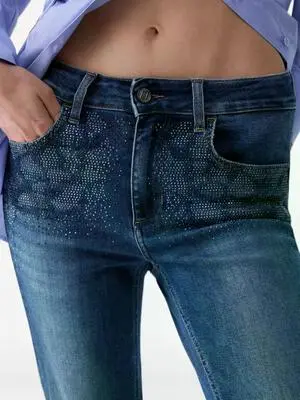 Liu Jo Bootcut Jeans With Rhinestones