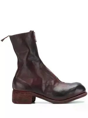 Guidi Front Zip Boots - Pink