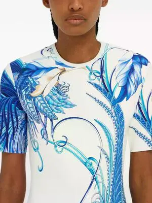 FERRAGAMO Feather Show Print Dress