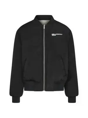 Karl Lagerfeld Reversible Faux-fur Bomber Jacket - Neutrals