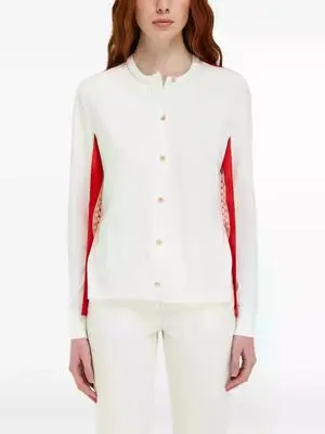 FERRAGAMO Feather Show Print Crew-neck Cardigan